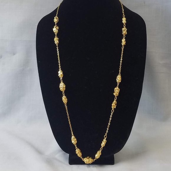 Trifari | Jewelry | Vintage Trifari Gold Nugget Chain Necklace | Poshmark